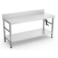 Stainless steel wall-side table with lifting system - Halls ...