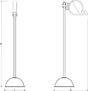 Stainless floor stand for queuing ticket dispenser - Halls ...